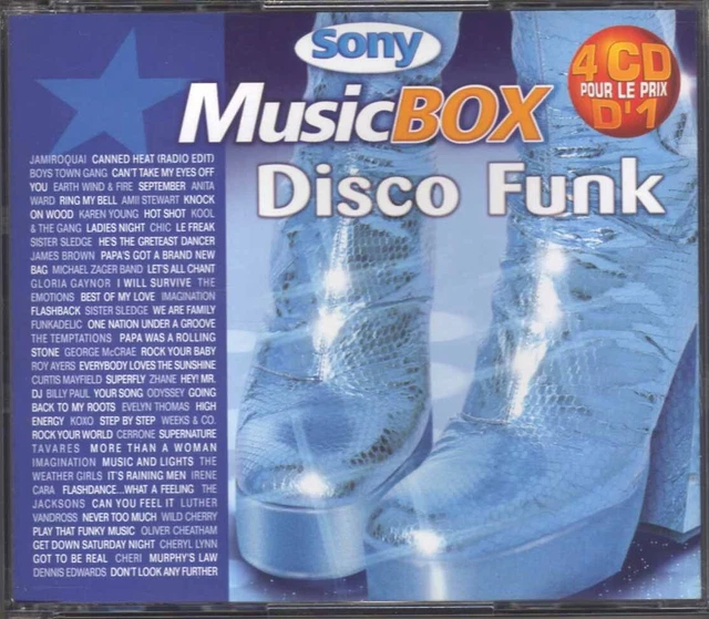 COMPILATION - SONY MusicBox Disco Funk - 4 CD - 2000 - Disco Funk Soul EUR 19,90 - PicClick FR