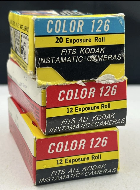 TRIPLE PRINT 126 Color Film 3 New Rolls ( 2x 12, 1 20 Exposures) Exp ...