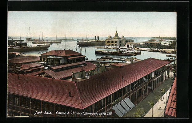 CPA PORT-SAID, ENTREE du Canal et Bureaux de la Cie EUR 5,00 - PicClick FR