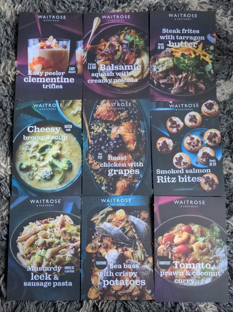 9 WAITROSE RECIPE Cards, December 2023 £1.99 - PicClick UK