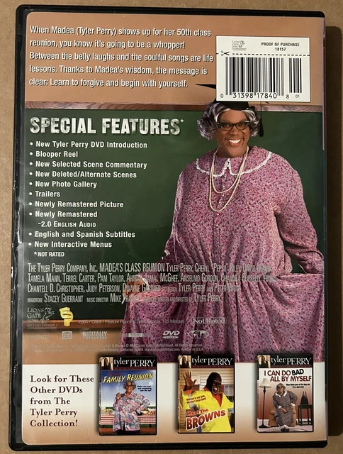 MADEA'S CLASS REUNION (DVD, 2003) VGC Region 1 Comedy Tyler Perry EUR 4 ...