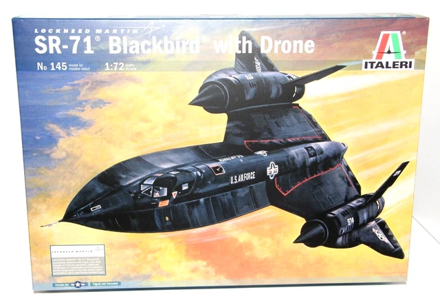 ITALERI 1:72 KIT Aereo Lockheed Martin Sr-71 Blackbird With Drone 45 Cm Art 145 EUR 31,00 ...