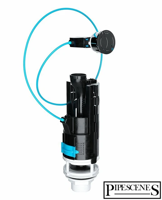 TOILET PUSH BUTTON Dual Flush Cistern Syphon Valve with LONG 570mm ...