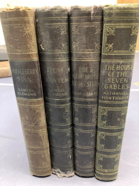 4 LIVRES, TYPE art, Huckleberry Finn-Edgar Allan Poe-Tom Sawyer-Sept ...