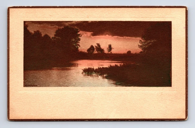 C1915 SCENIC LAKE View Sunset Limerick Postcard £3.60 - PicClick UK