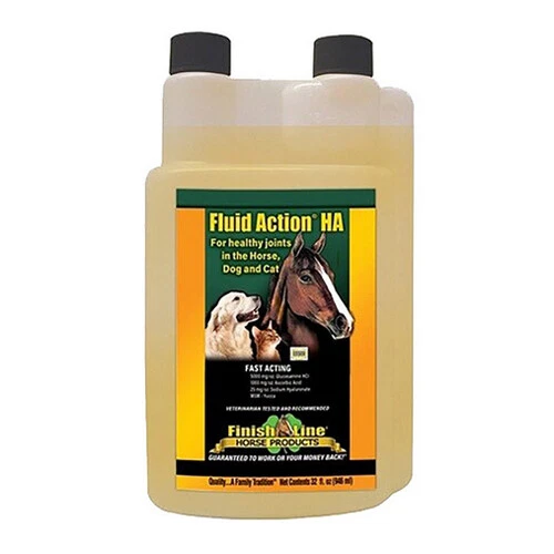 FLUID ACTION HA Joint Supplement Liquid 32 Oz By Finish Line Horse ...