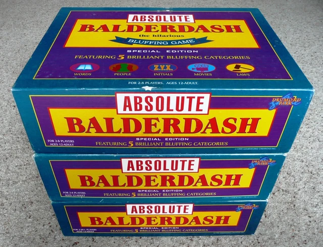 ABSOLUTE BALDERDASH Board Game - Complete £14.95 - PicClick UK
