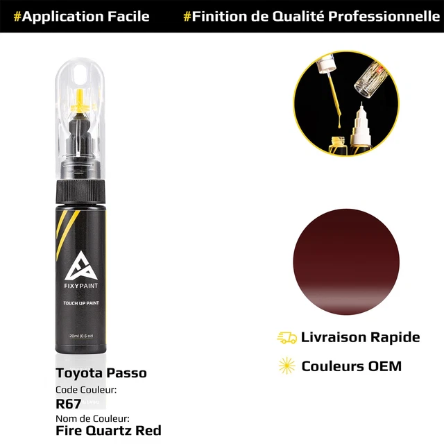 PEINTURE DE RETOUCHE pour Toyota Passo - Fire Quartz Red R67 EUR 22,99 ...
