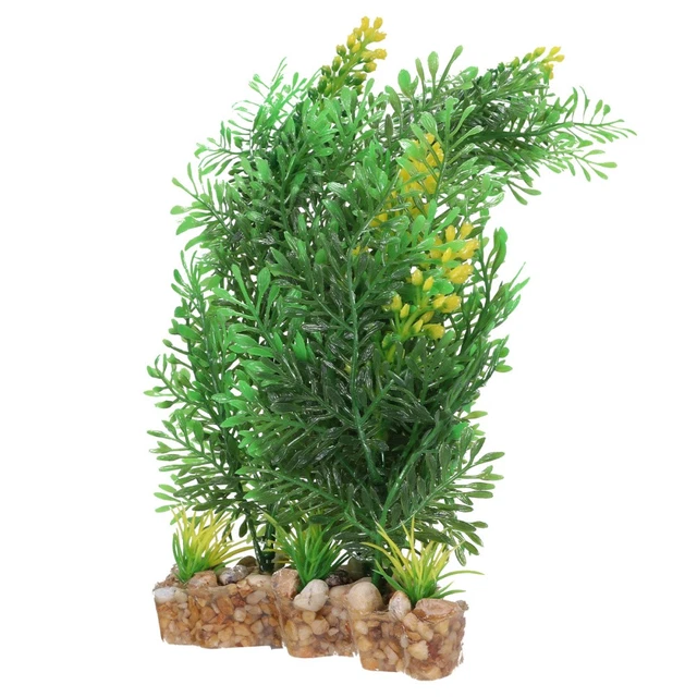 FISH TANK LANDSCAPE Grass Plastic Plant Decor Artificial Grass Aquarium ...