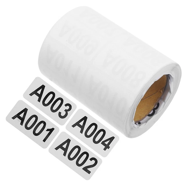 ORGANIZATION LABELS SELF-ADHESIVE Numbered Inventory Stickers ...