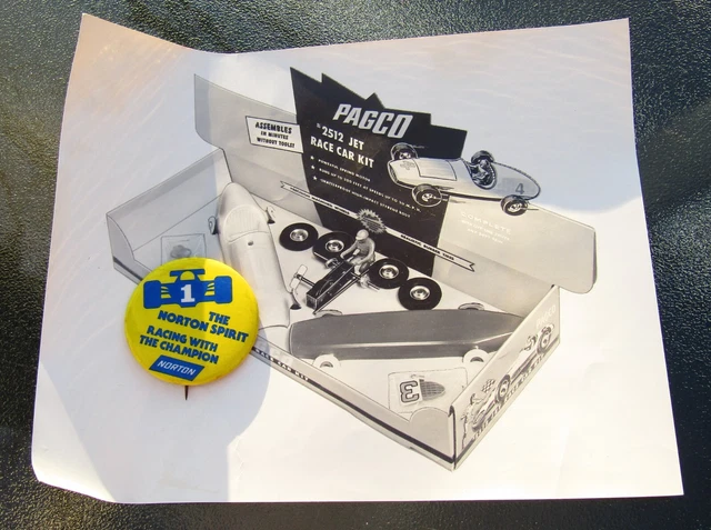 VINTAGE PAGCO #2512 Jet Race Car Kit Original Factory Black & White ...