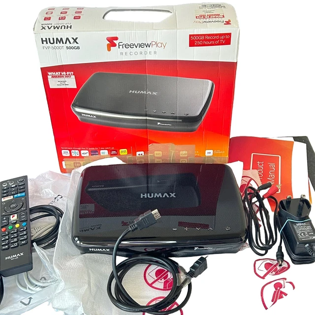 HUMAX FVP-5000T FREEVIEW Play Smart Digital TV Recorder 500 GB Black ...