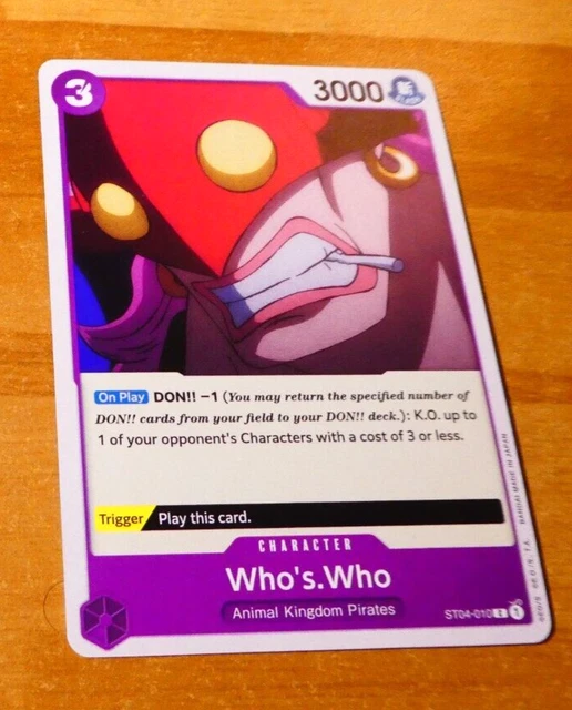 ONE PIECE ENGLISH Card Game Carte Who's.who St04-010 St En Tcg Mint EUR ...