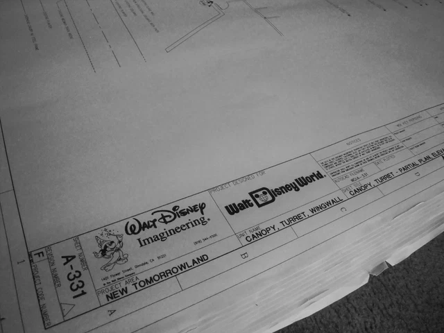 NEW TOMORROWLAND MK Disney World Blueprint-Exterior Elevations- One ...