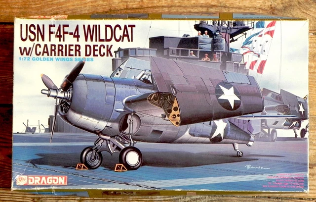 USN GRUMMAN F4F-4 "Wildcat" with Carrier Deck 1/72 Dragon Model Kit (RARE) EUR 45,00 - PicClick FR