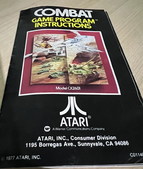 COMBAT ATARI 2600 Game Cartridge (with manual) Tested & Working £6.95 ...