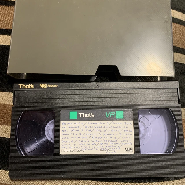 DAVID BOWIE VHS Compilation Of Videos, Promos And Rare TV Clips 1977-87 ...