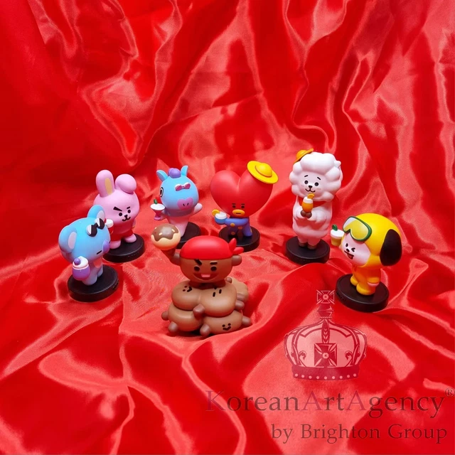 BT21 ACTION FIGURES SET 7pcs JHope Jimin V Kim Tae Hyung Jin Jungkook ...