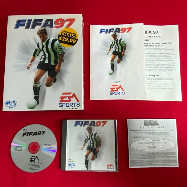 VINTAGE 1996 PC CD Rom Big Box Game FIFA 97 Football BOXED £4.99 ...