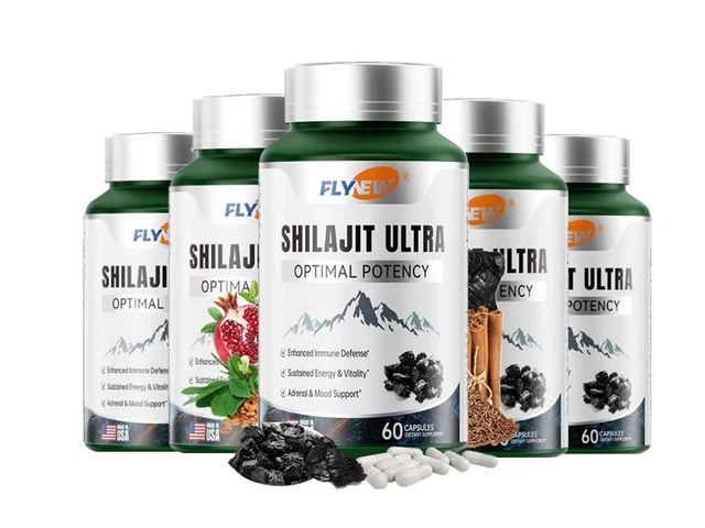 FLYNEW SHILAJIT ULTRA Optimal Potency, Energy& Shilajit L-arginine NEW ...
