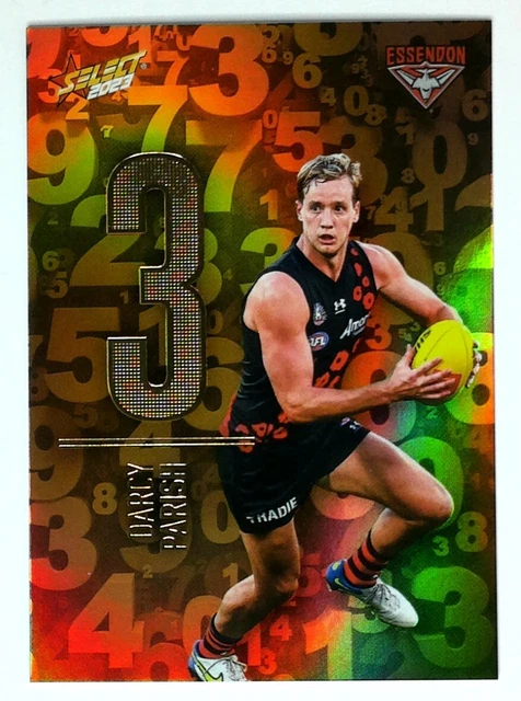 2023 SELECT AFL Footy Stars Numbers N50 #171 Darcy Parish Essendon ...