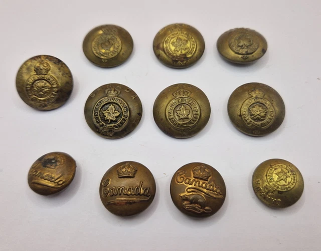 WW1 WW2 BRITISH Commonwealth Canadian Army Brass Buttons Canada £8.99 ...