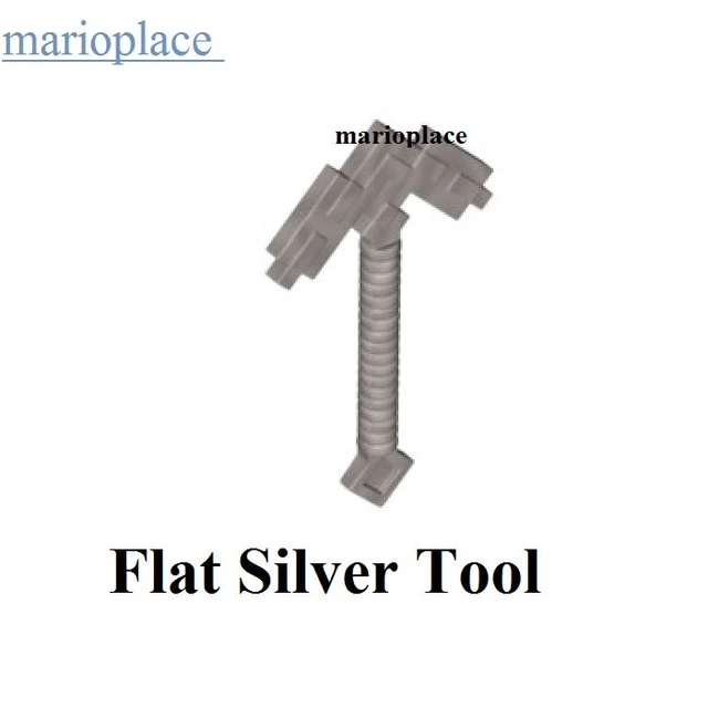 LEGO MINECRAFT X1 Flat Silver Pickaxe Steve Game Weapon Tool Minifigure ...