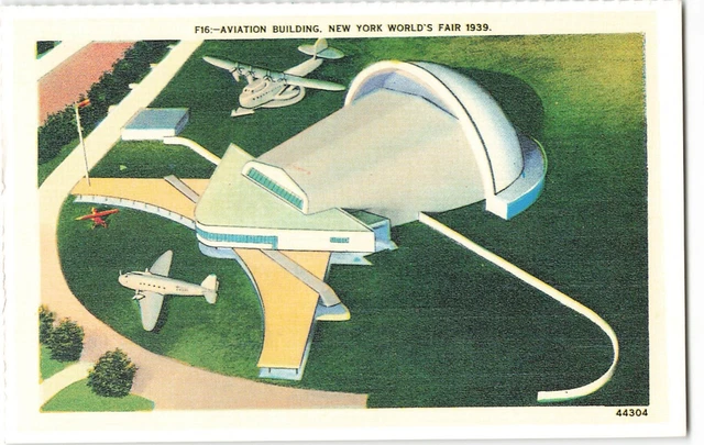 POSTCARD AVIATION BUILDING, New York World's Fair Repro Unposted CC5 ...
