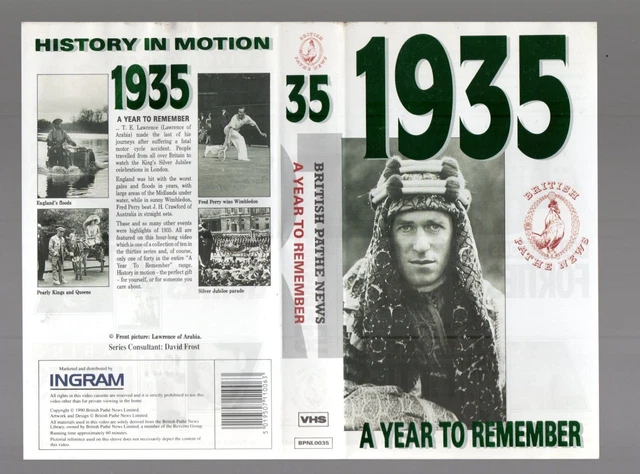 1935 A YEAR TO REMEMBER BRITISH PARKFIELD PATHE NEWS PAL VHS VIDEO ...