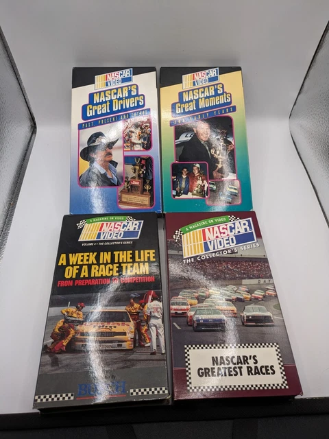 NASCAR VIDEO VHS Lot x4! 1990s GREATEST Drivers, GREATEST MOMENTS, etc ...
