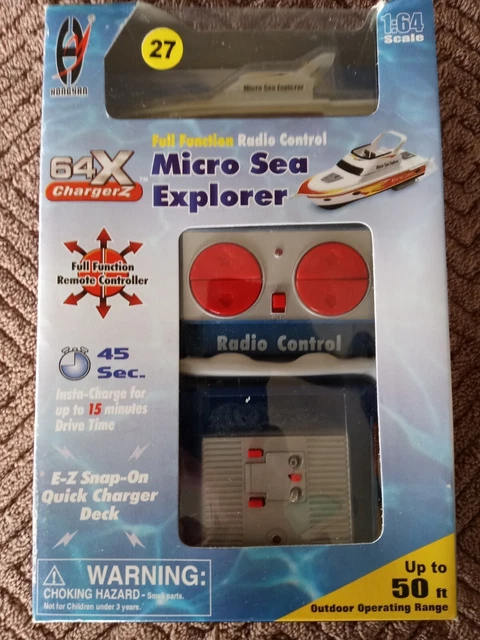 MICRO SEA EXPLORER Full Functional Radio Control 1:64 Scale Boat w/Free ...