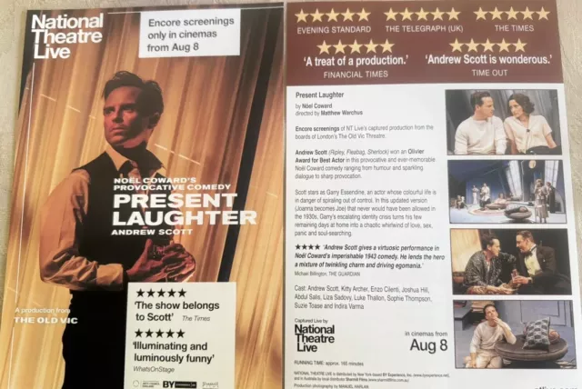 PRESENT LAUGHTER (ENCORE screening) Promo Lobby Flyer-handbill Andrew ...