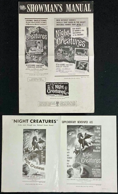 NIGHT CREATURES AKA Captain Clegg ORIGINAL US Press Campaign Book ...