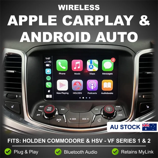 VF HOLDEN COMMODORE & HSV MyLink Wireless Apple CarPlay Android Auto ...