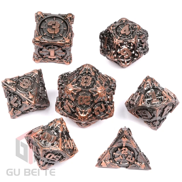 SET DADI DND metallo poliedrico Dungeons & Dragons D&D gioco di ruolo ...