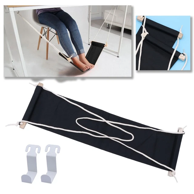 ADJUSTABLE OFFICE FOOTREST Simple Under the Desk Foot Hammock with ...