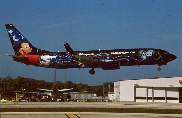 AIRCRAFT SLIDE / DIA B737 C-GWSZ WESTJET Diney cs £2.58 - PicClick UK