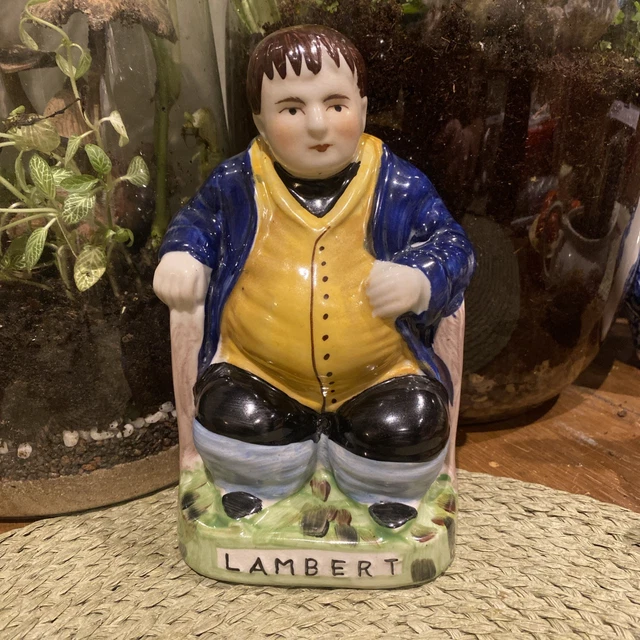 19TH CENTURY DANIEL Lambert 18C Fattest Man Staffordshire Figure, 19 x ...