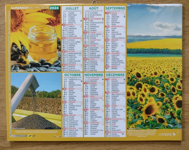CALENDRIER LA POSTE 2024. Almanach du Facteur. Paysages . Catégorie ...