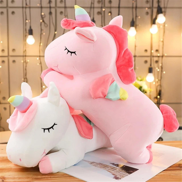SOFT UNICORN PLUSH Toy 25cm – White & Pink Horse Cute Gift for Girls £ ...