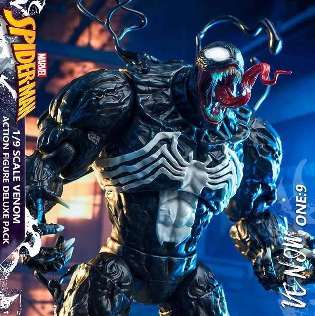 MARVEL SPIDER-MAN VENOM 1/9 Scale 30.8cm Deluxe Action Figure LED Eyes ...