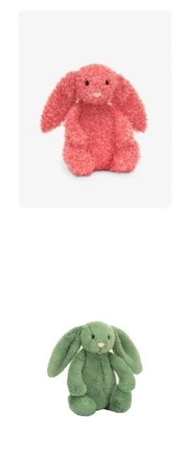 JELLYCAT BUNNY IVY (LITTLE) And HOLLY (MEDIUM) BASHFUL NEW NEW ...