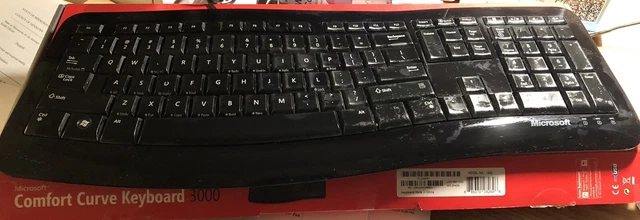 MICROSOFT COMFORT CURVE Keyboard 3000 - Model No. 1482 $10.50 - PicClick