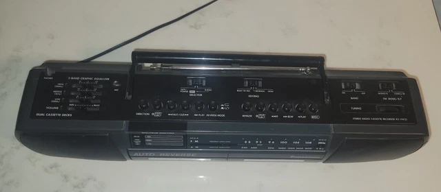 PANASONIC RX-FW25 STEREO AM/FM Radio Dual Cassette Player Boombox $54. ...