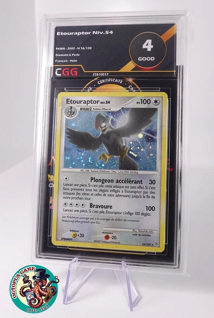 CARTE POKÉMON HOLO Etouraptor 16/130 DP Base Bloc Diamant & Perle GOOD ...
