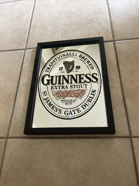 GUINNESS EXTRA STOUT Bar Mirror, 13" x 18" £14.41 - PicClick UK