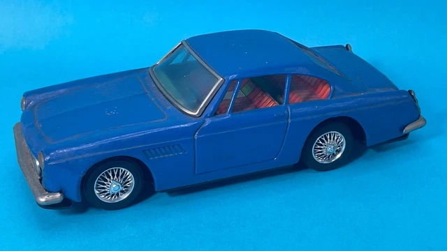 RARE BANDAI MADE in Japan 1962 Blue Ferrari 250 GTE '62 Friction Tin ...