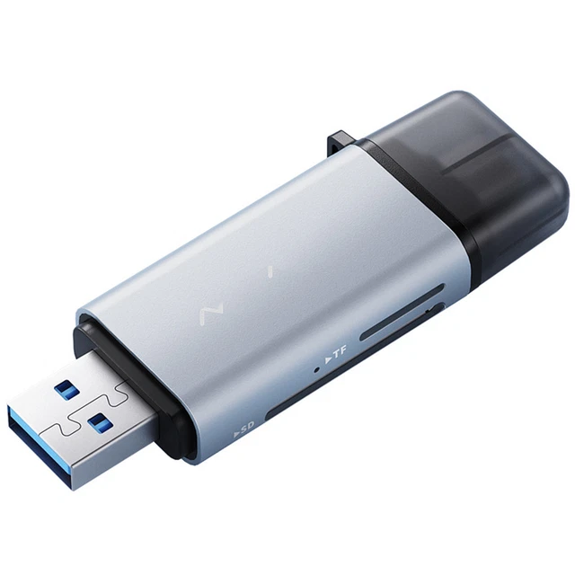TF CARD READER Driver-free Data Transmission Wide Compatible 2-in-1 ...