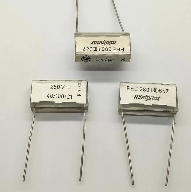 2 PCS. RIFA PHE Capacitor 470nF 250V 10% PHE280HD647 Rifa Evox £4.46 ...