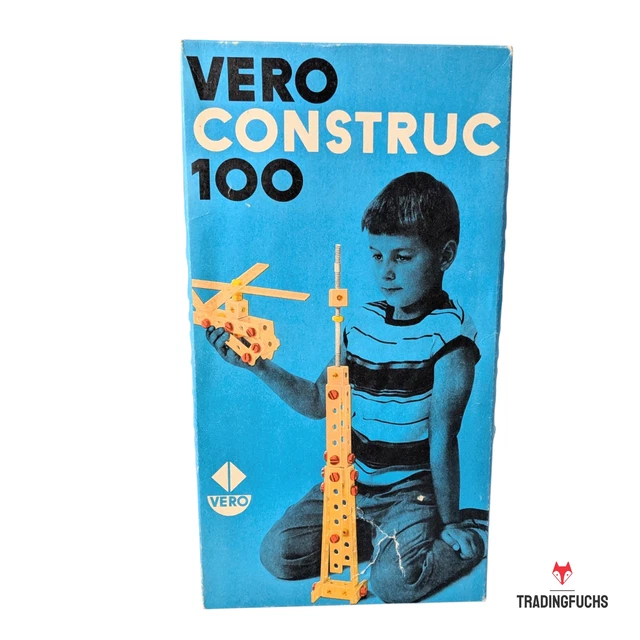VERO CONSTRUC 100 Holz Baukasten Bausteine Grundkasten aus der DDR ...